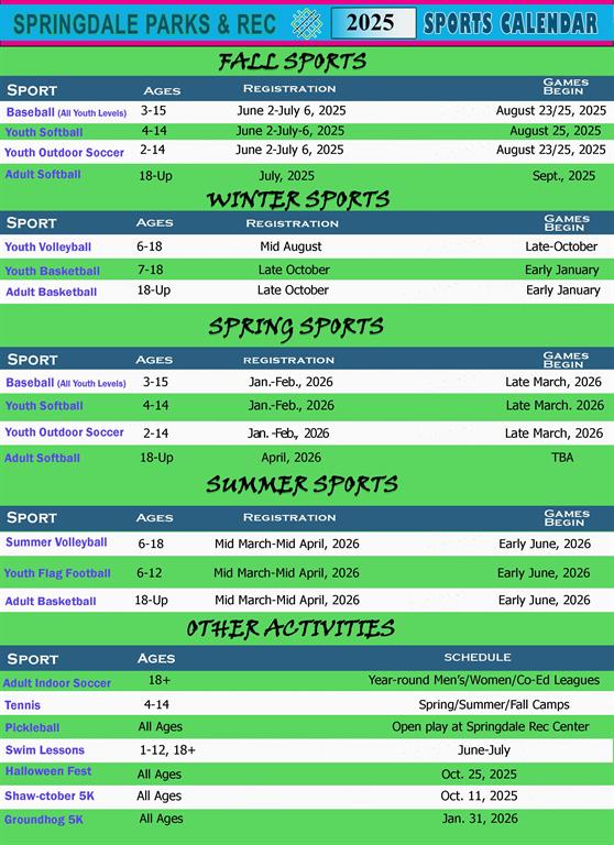 Springdale Parks and Recreation - Springdale Parks and Recreation