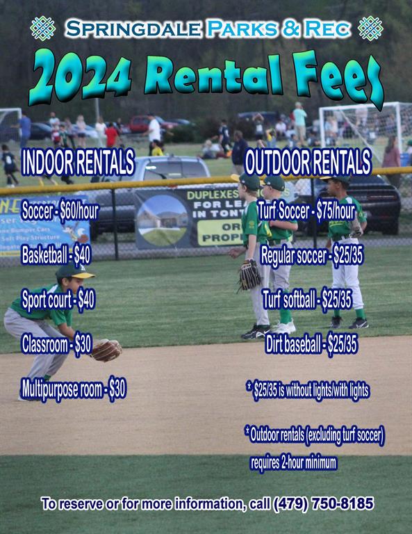 Springdale Parks and Recreation - Rental Fees